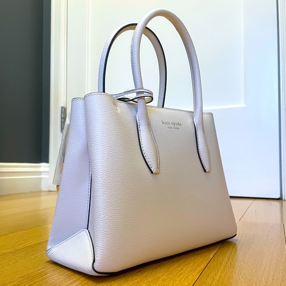 kate spade | Bags | Nwt Kate Spade Eva Small Top Zip Satchel In White ...